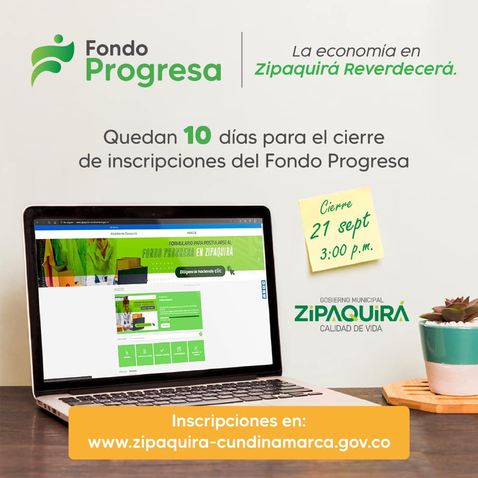 1ra fase de Fondo Progresa, vence 21 de septiembre. Hay $300 millones ...